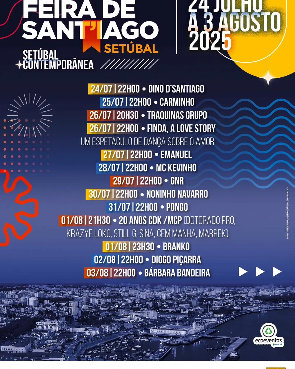 Feira de Santiago 2025 em Setúbal - Agenda de Concertos
