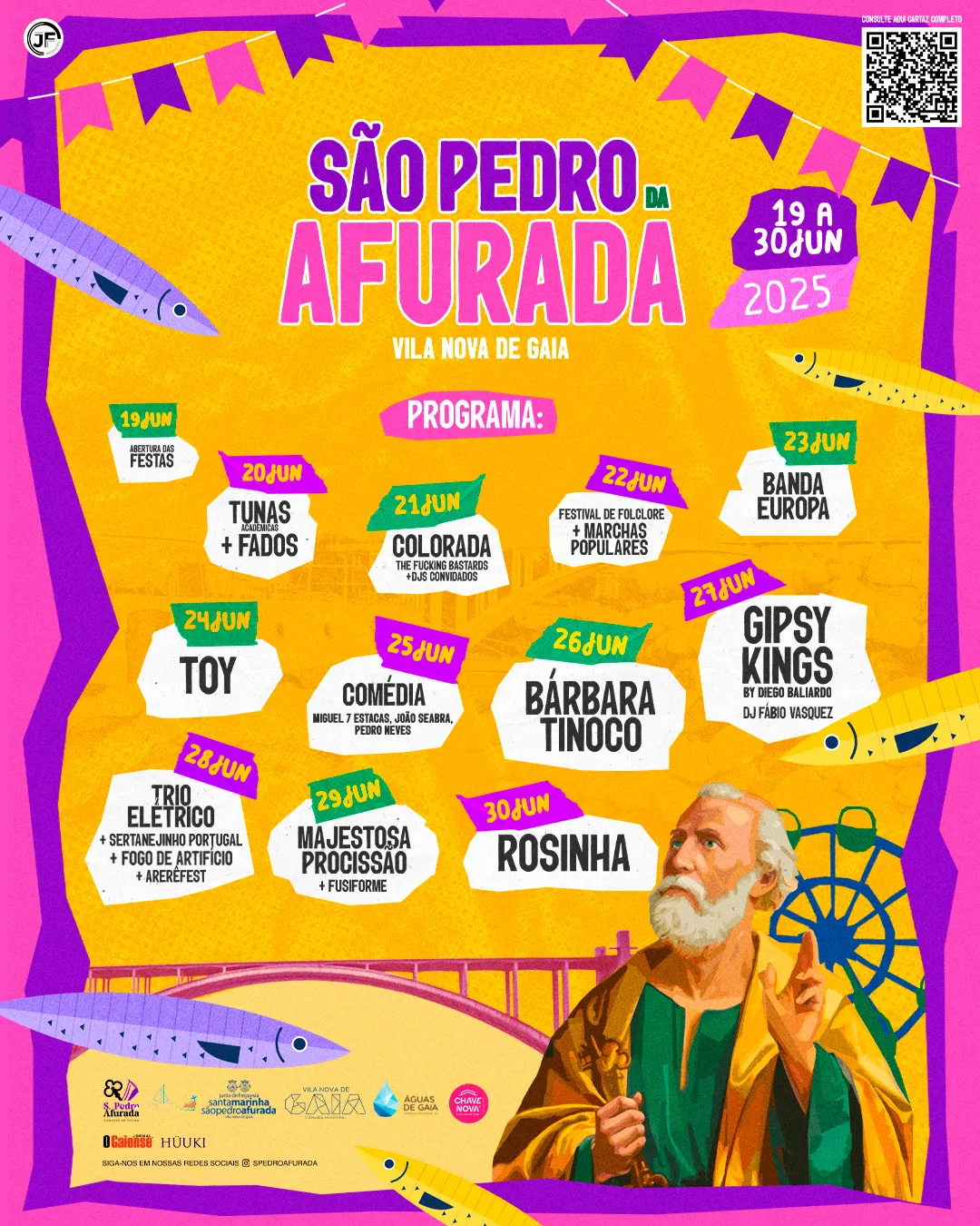 Festas de São Pedro 2025 em Afurada - Agenda de Concertos