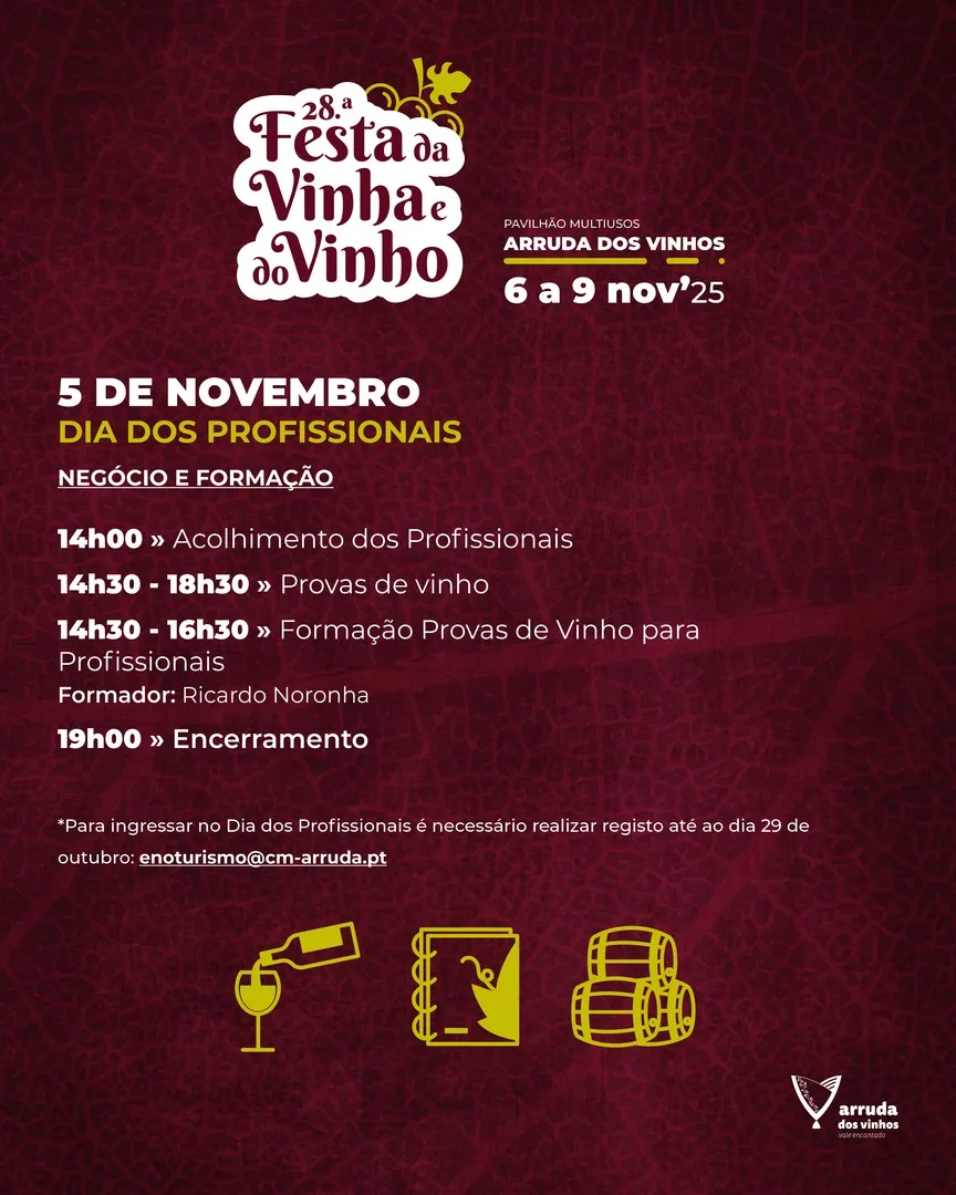 Festa da Vinha e do Vinho 2025 em Arruda dos Vinhos - Agenda de Concertos