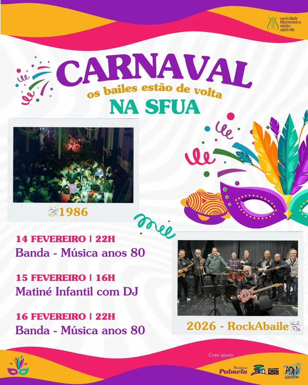 Carnaval do Pinhal Novo 2026 - Agenda de Concertos