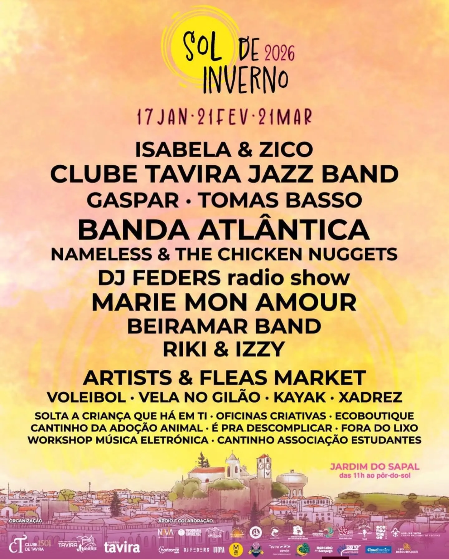Sol de Inverno 2026 em Tavira - Agenda de Concertos