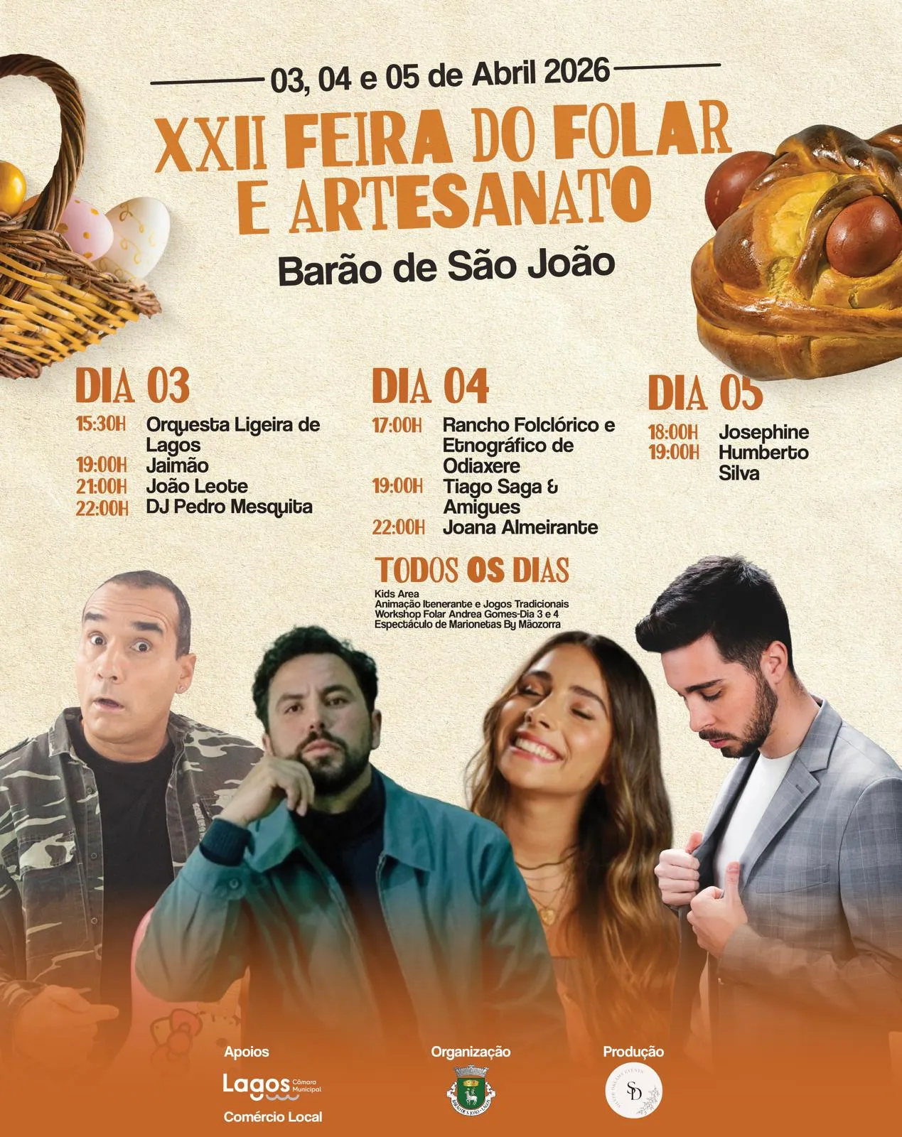 Feira do Folar 2026 em Barão de São João - Agenda de Concertos