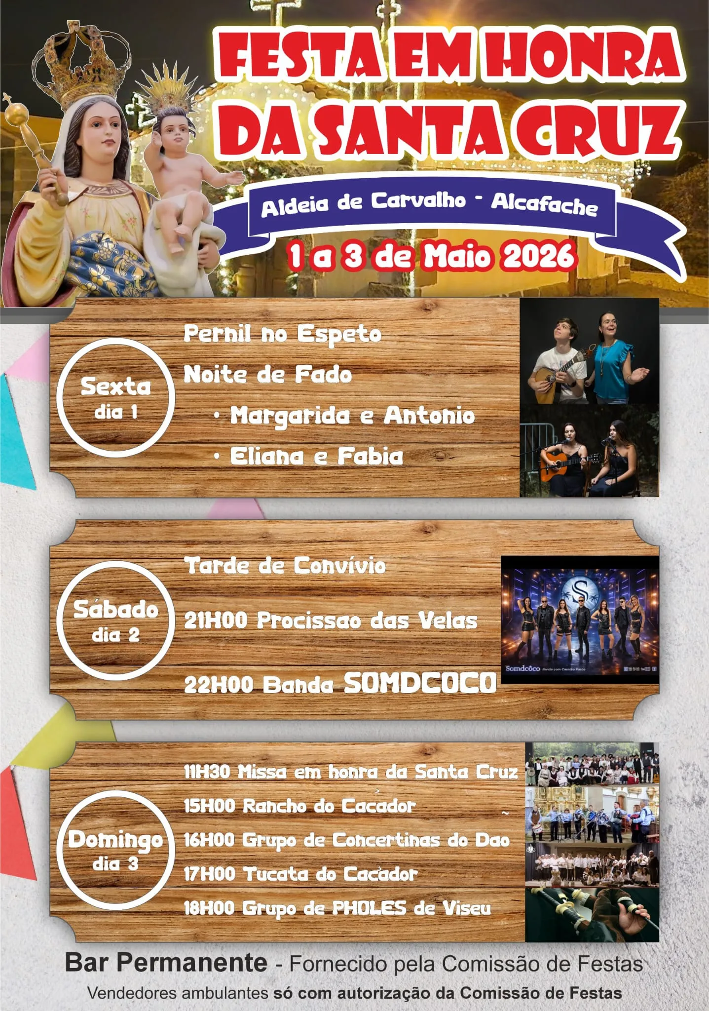 Festas de Alcafache (Santa Cruz) 2026 - Agenda de Concertos