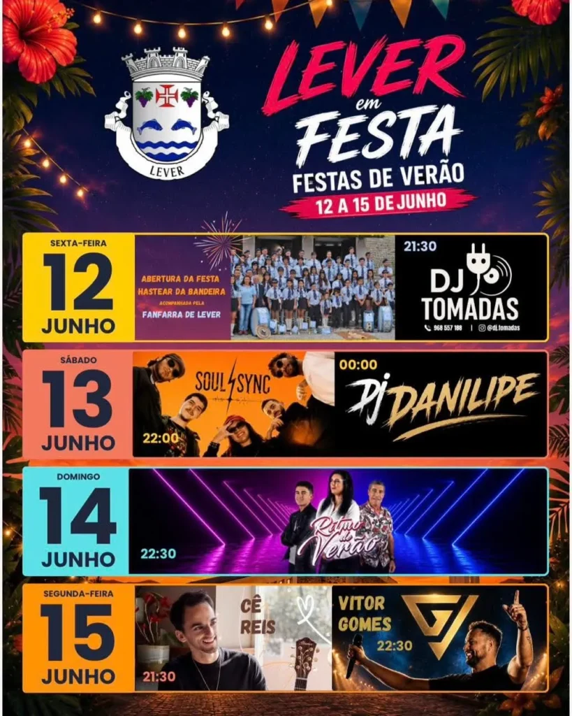 Festas de Santo Tirso (São Bento) 2026 - Agenda de Concertos