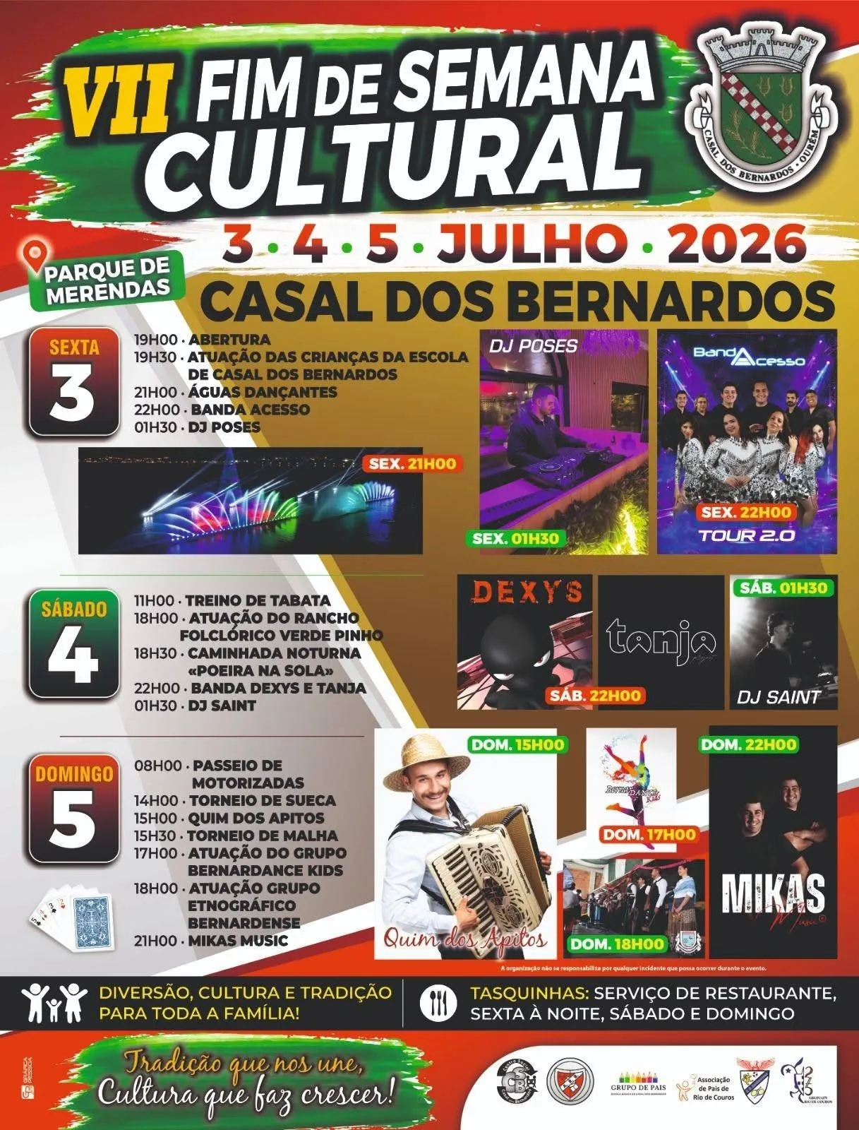Festas do Casal dos Bernardos (Fim de Semana Cultural) 2026 - Agenda de ...